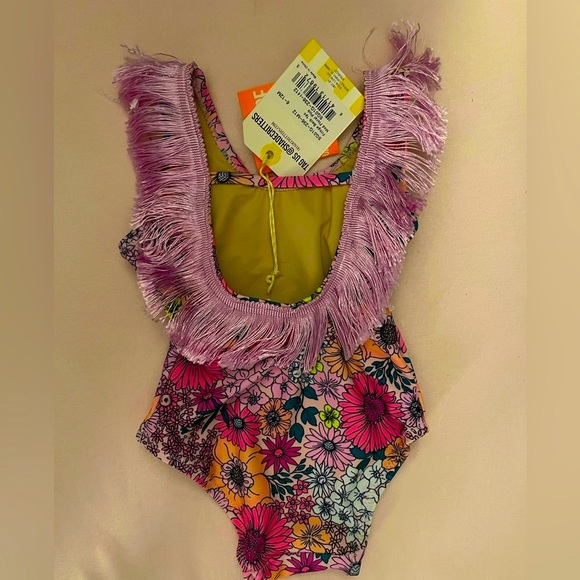 Shade Critters | Swim | Shadecritters Mod Pink Floral Fringe Back Girls ...
